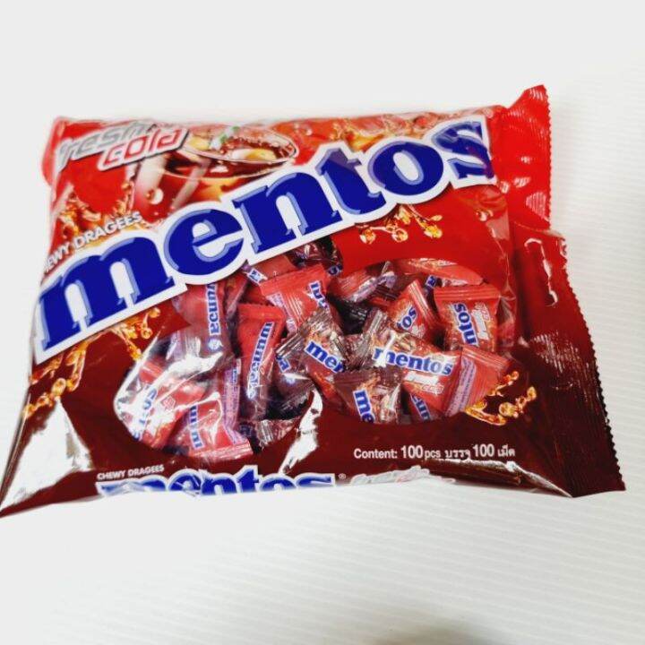 [ด่วน] (Cola) Mentos Candy 100 Grain Mentos Baby Candy Mints ลูกอมเมนทอ ...
