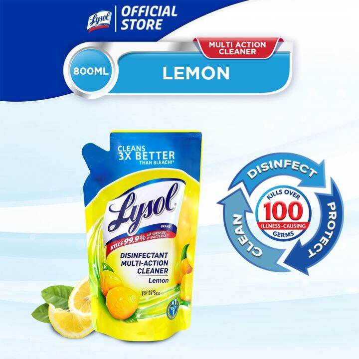 Lysol Multi Action Cleaner Lemon 800ML refill pack | Lazada PH