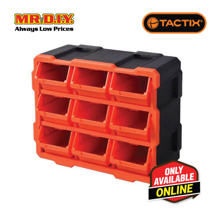TACTIX Plastic Rack With 9 Bins | Lazada