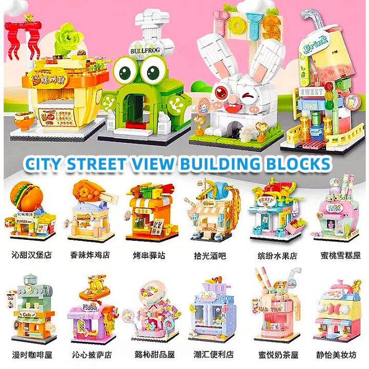 Sembo Block Food Series Street View Building Block Toys- Kids ...