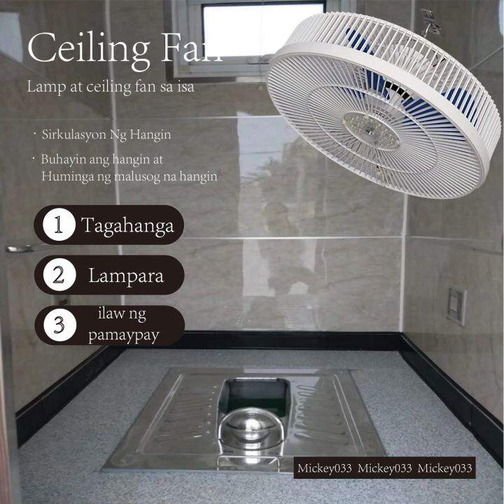 The ceiling fan with light has 5 large blades and comes with a remote ...