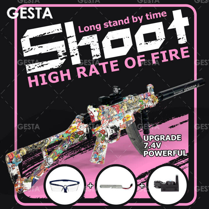 Wargame 2023 Muffling MP5K Gelblaster Gun Electric Gel Splatter Ball ...