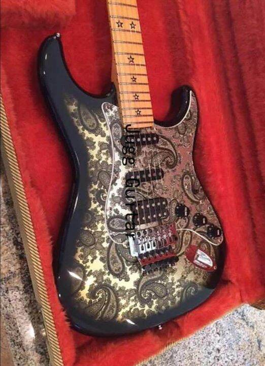 Classic Fender Super Rare Richie Sambora Signature 1996 Black Paisley ...