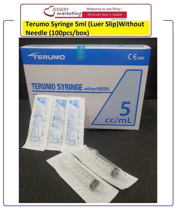 Terumo Syringe 5ml (Luer Slip) - 100pcs/box | Lazada