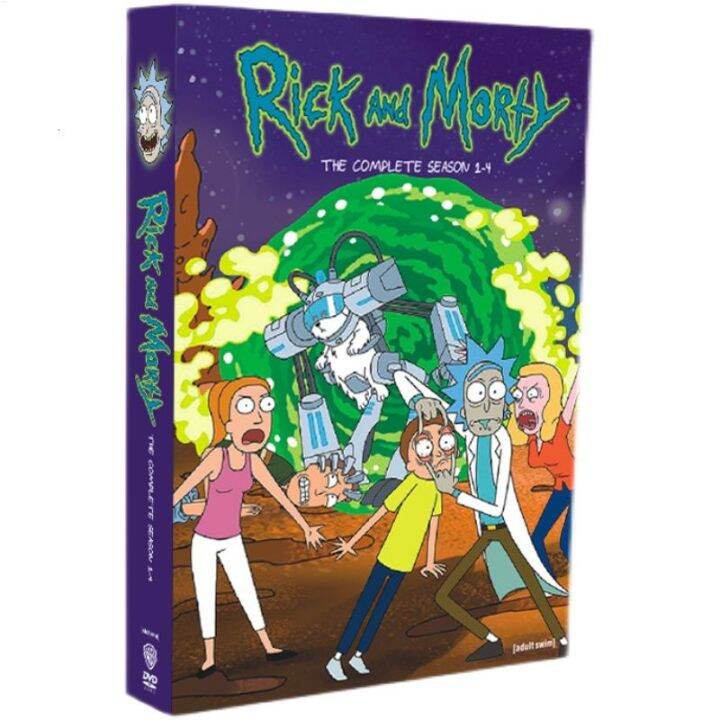 ต้นฉบับการ์ตูน Rick และ Morty Season 1 4 8dvd การออกเสียงภาษาอังกฤษ