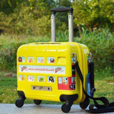 Fashion Kids Travel Suitcase Travel Tale Cartoon Children Bus Car ABS ...