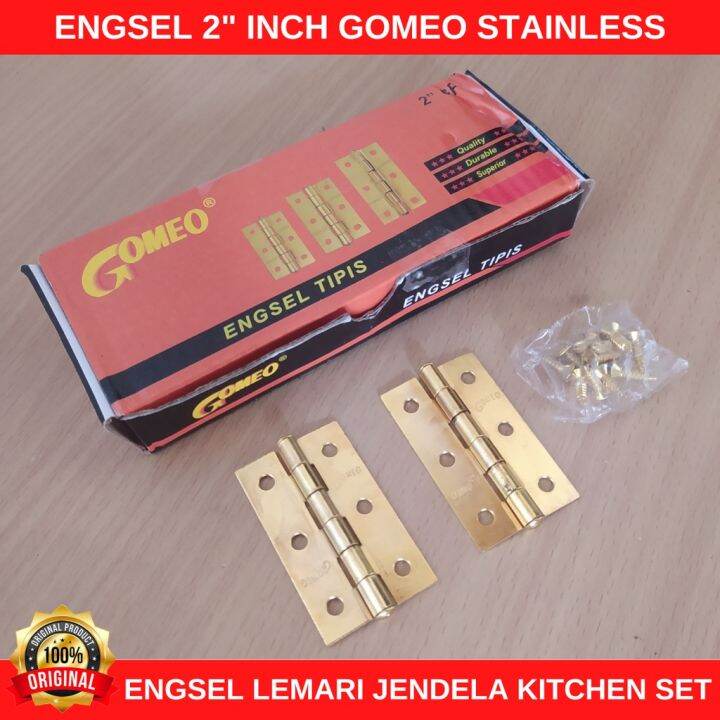 Engsel Kecil 2" Inch Gomeo Engsel Tipis Mini Stainless Steel Engsel ...