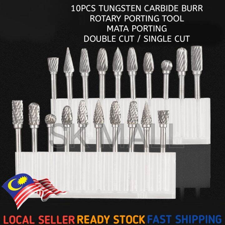 10pcs Tungsten Carbide Burr 6x3mm Rotary Porting Tool Mata Porting Mata ...