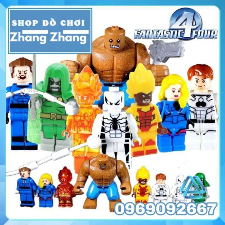 Đồ chơi xếp hình Fantastic 4 bộ tứ siêu đẳng Dortor Doom Pyro Spider ...