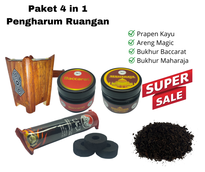 Satu Paket Bukhur Aroma Baccarat Buhur Ameer Oud arang magic dan ...
