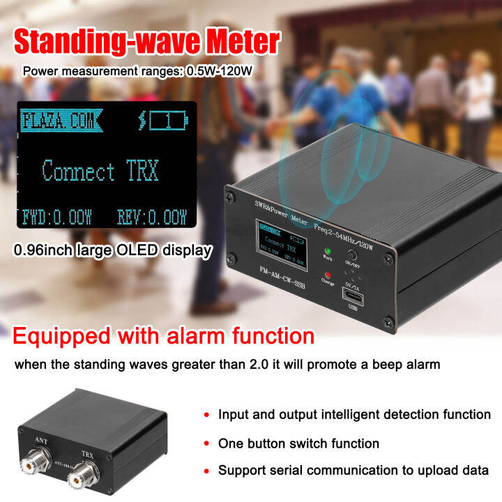 BO YIN 120W OLED Digital Display Power Standing-wave Meter HF Short ...