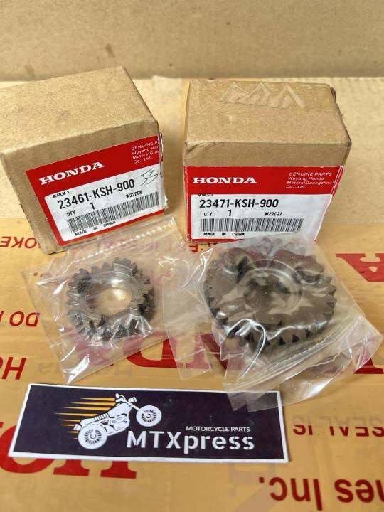 [Honda Genuine] TMX 125 Alpha Mainshaft / Countershaft 3rd gear 23461-KSH-900 / 23471-KSH-900 ...