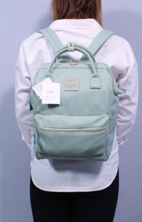 Anello Leather Large Backpack (Mint Green) | Lazada PH