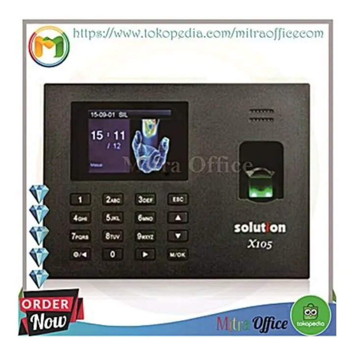 Mesin absensi Solution X105/Mesin absen/Finger print/Absensi kartu ...