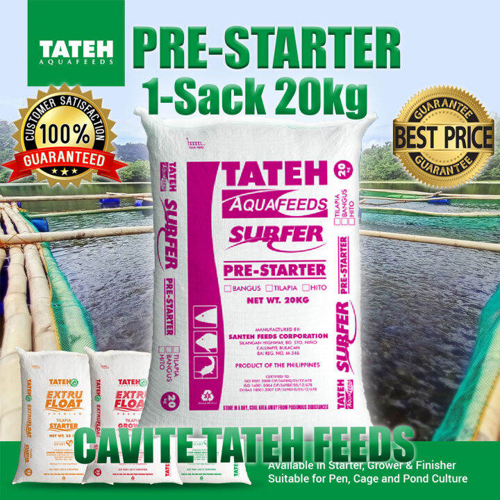 pre starter TATEH Aquafeeds 1sack (20KG) Tilapia, Hito, Bangus, Koi ...