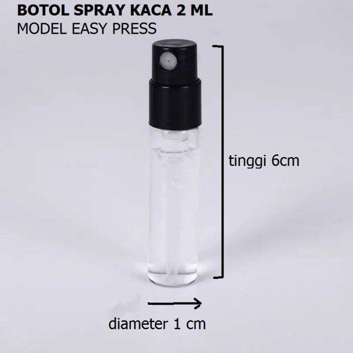 Botol Vial 2ml Pres Parfum Sample | Botol Spray Pump Kosong bahan Kaca ...