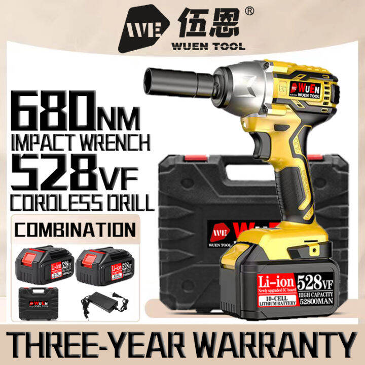 680NM 528VF Brushless Electric Impact Wrench Cordless Screwdriver Cordless High Torque Cordless ...