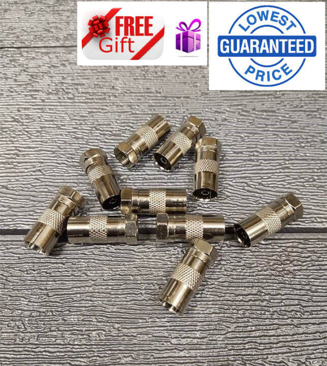 🎁 +SMALL FREE GIFT 🎁 TV RF FEMALE SOCKET TO F TYPE SCREW MALE PLUG ...