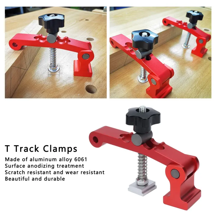T Track Clamps อลูมิเนียมอัลลอยด์ 6061 Quick Hold Down Clamp คลิปหนีบ ...