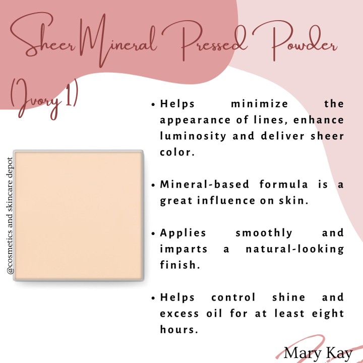 Mary Kay Sheer Mineral Pressed Powder Ivory 1 (Refill only) | Lazada PH