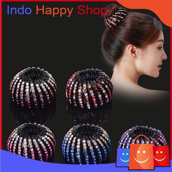 Jepit Rambut Sarang Burung Pegangan Rambut Cincin Bun Hair Ornament ...
