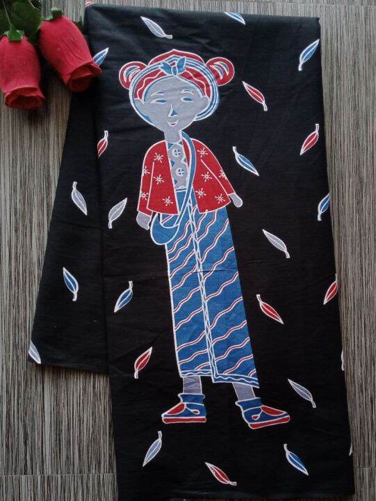 kain batik motif manusia batik karikatur bahan seragam playgroup batik ...