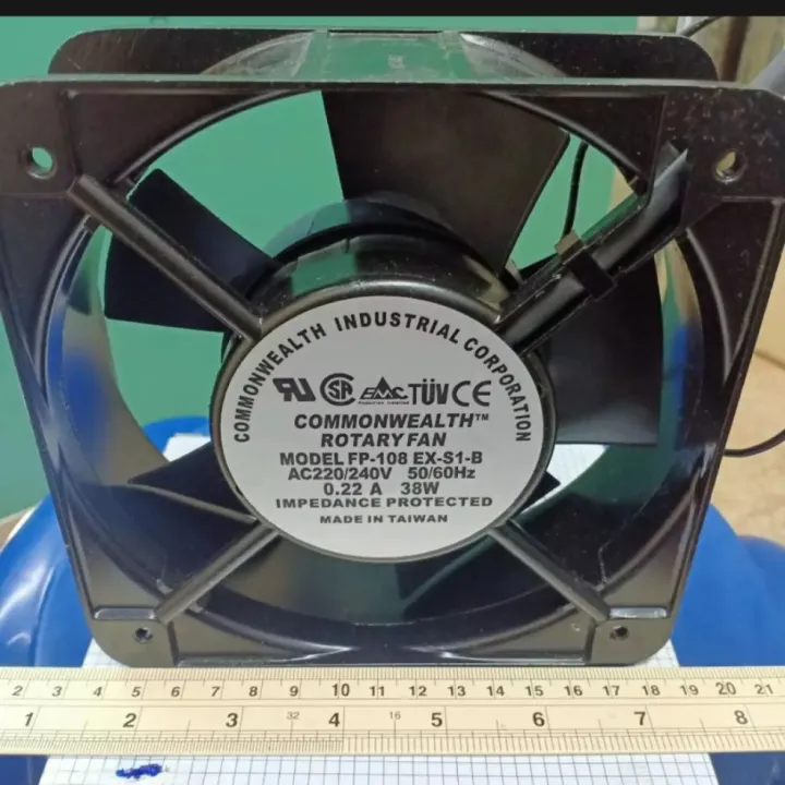 ROTARY FAN Model fp-108ex S1-B-AC 220/240V 50/60Hz 0.22A/38W พัดลมขนาด6นิ้ว 220/240V 0.22A/38W ...