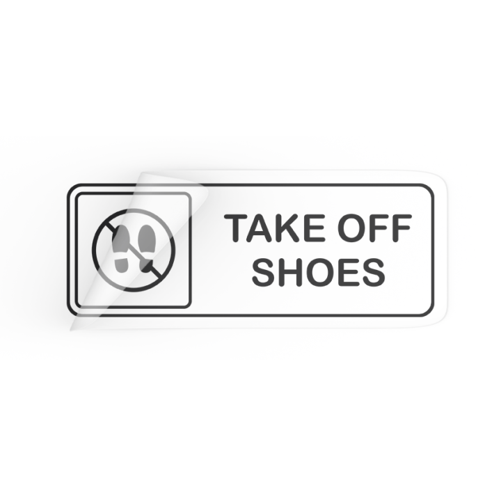 take off shoes sticker - no shoes allowed - take off shoes - please ...
