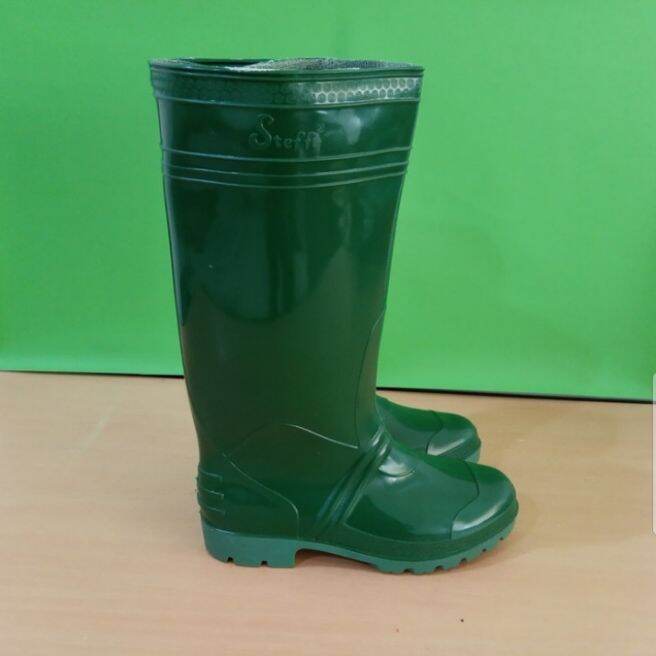 sepatu boot / sepatu proyek steffy long hijau | Lazada Indonesia