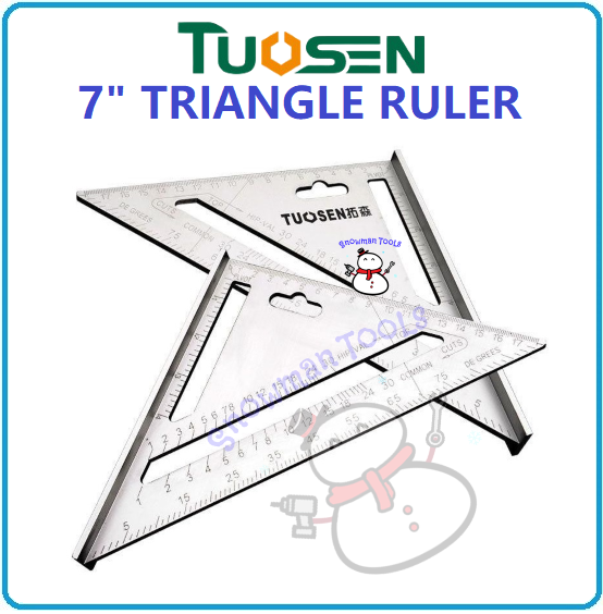 HIGH QUALITY TUOSEN 7'' TRIANGLE RULER HEAVY DUTY PEMBARIS SEGI TIGA L ...