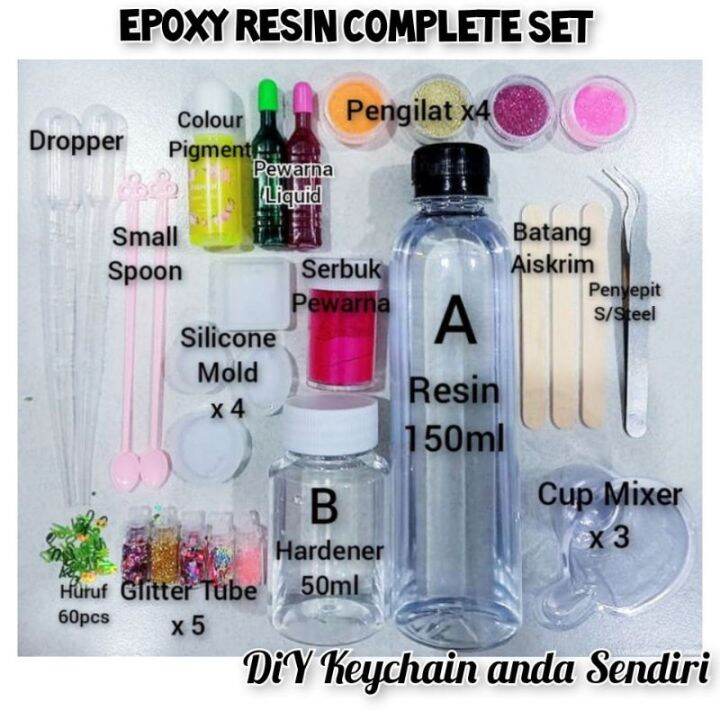 Gam Buat Keychain / Epoxy Resin AB Set (Hard) | Lazada