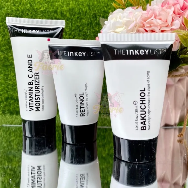 The Inkey List Retil Bakuchiol min B C and E Moisturizer Multibiotic ...