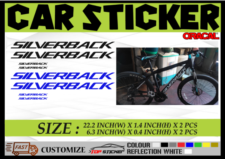 SILVERBACK BICYCLE STICKER BIKE STICKERS | Lazada