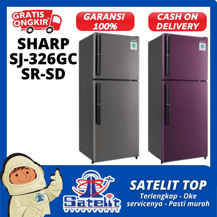 KULKAS / REFRIGERATOR / LEMARI ES SHARP SJ-326GC-SR-SD | Lazada Indonesia