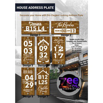 House Address Plate (Wood Effect - Double Plate) ZEE Bros. DigiPrint ...