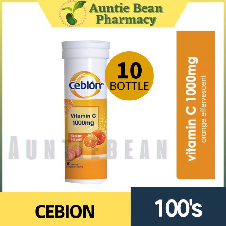 CEBION VITAMIN C 1000MG 10 EFFERVESCENT TABLETS x 10 TUBE exp:01/2025 ...