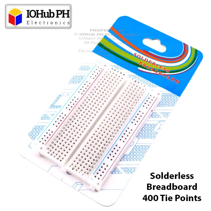 Solderless Breadboard 400 Points Bread Board for Electronic Prototyping Learning Half Size MB102 ...