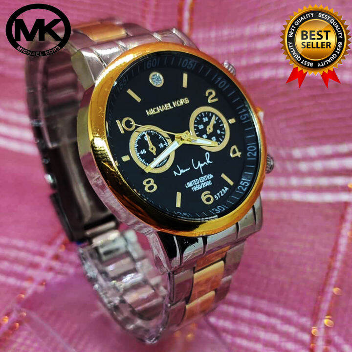 Michael Kors MK New York Limited Edition Two Chrono Black Dial Two Tone ...