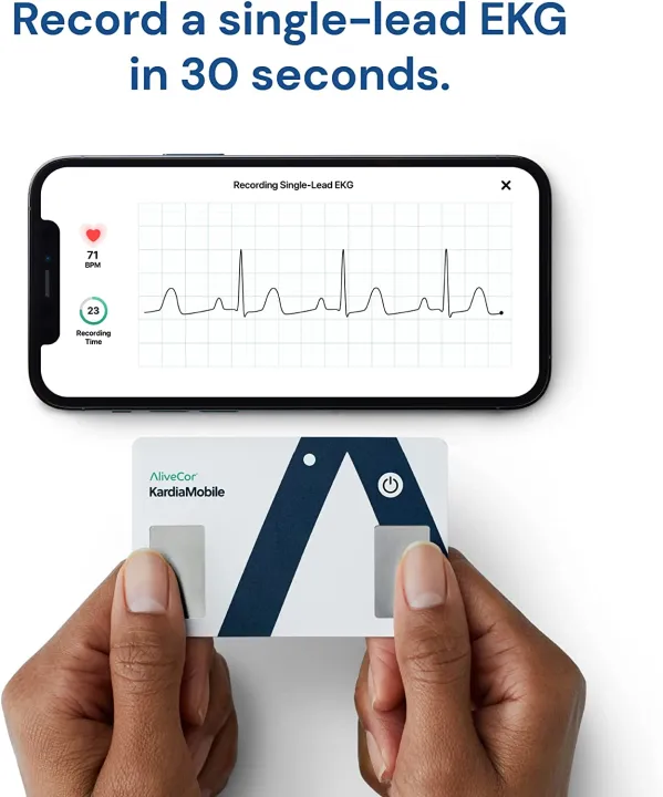 ️E8💦🔥ใหม่สุด KardiaMobile:เครื่องวัดคลื่นไฟฟ้าหัวใจแบบแผ่น บางเเฉียบ ...