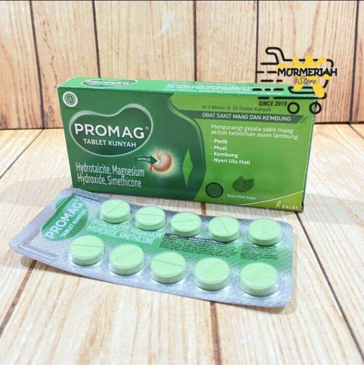 PROMAG STRIP 10 tablet - Obat Maag, Nyeri Ulu Hati, Mual & Lambung ...