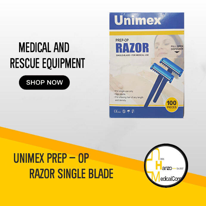 UNIMEX PREP-OP RAZOR SINGLE BLADE (100's) | Lazada PH
