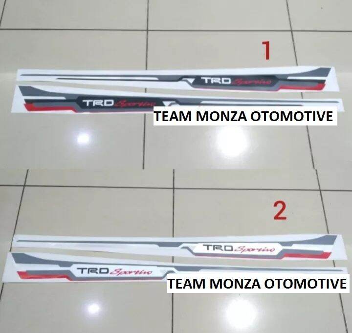 sticker body trd model yaris panjang | Lazada Indonesia