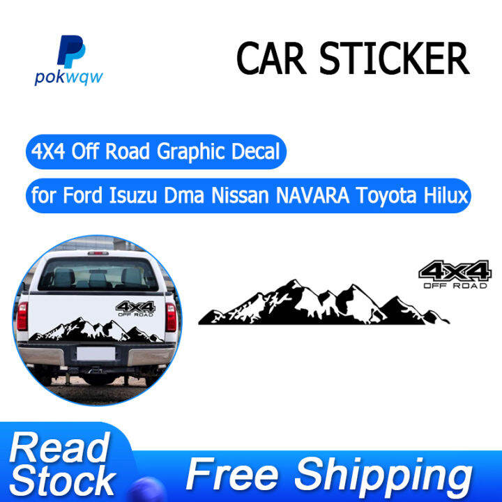 Car Sticker 4X4 Off Road Graphic Decal for Ford Ranger Raptor Pickup ...