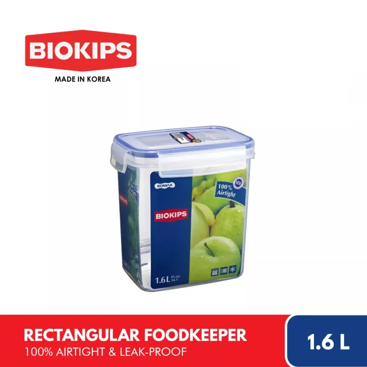 Biokips Tall Rectangular Food Storage Container 1.6L | BPA Free | 100% ...