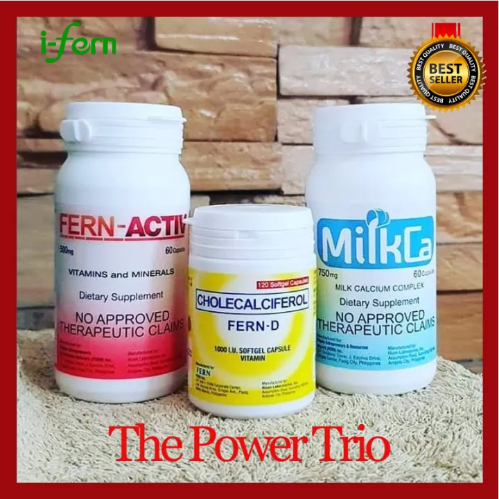 BEST SELLER I-Fern The Power Trio FERN D 60 capsules FERN ACTIV and ...