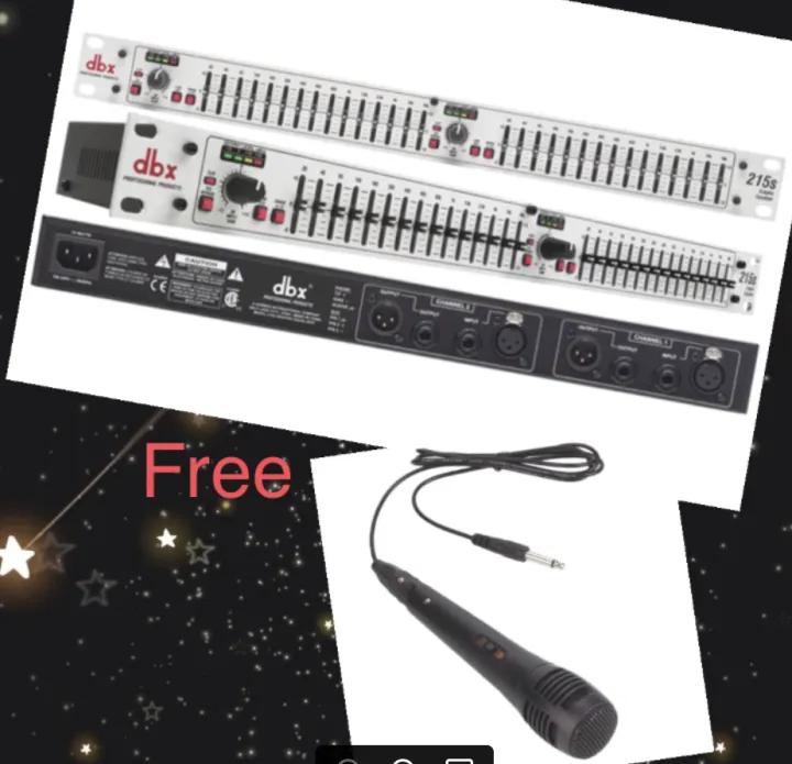 Dbx 215s EQ Dual 15-Band Graphic Equalizer Free microphone (tested ...