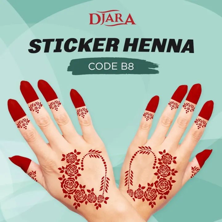 Sticker Corak Inai / Henna Stencil / Sticker Henna / Mehndi Stencil New ...