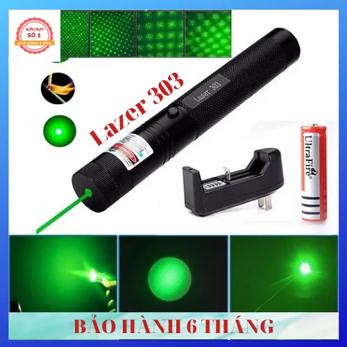 Đèn pin Laze 303 chiếu xa nhiều hình cực đẹp - Trọn bộ gồm đèn laser ...