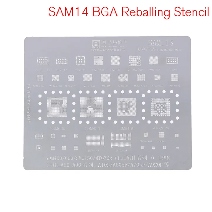 SAM13 BGA Reballing Stencil For Samsung A10S A20 A30 A40 A50 A60 A70 ...