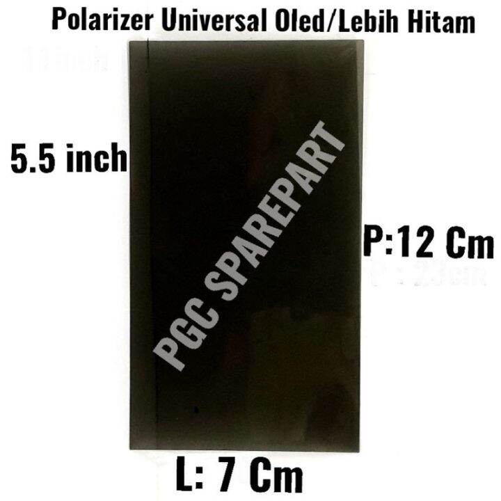 Universal Plastik Polarizer Oled Layar lebih hitam 5.5 Inch - Universal ...
